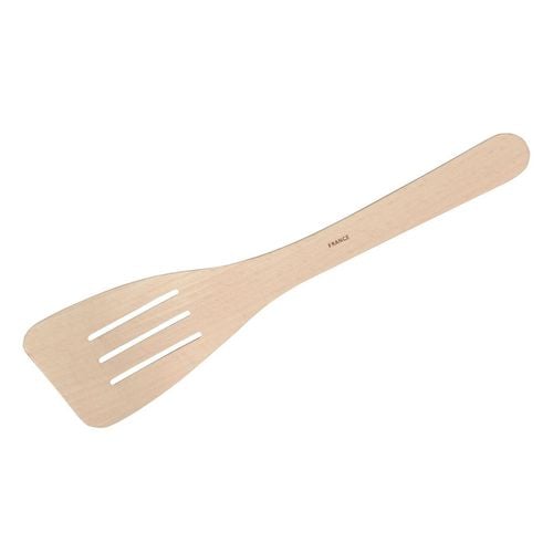 Euroline 30cm Wooden Slotted Curved Spatula Cooking Utensil - Beige ...