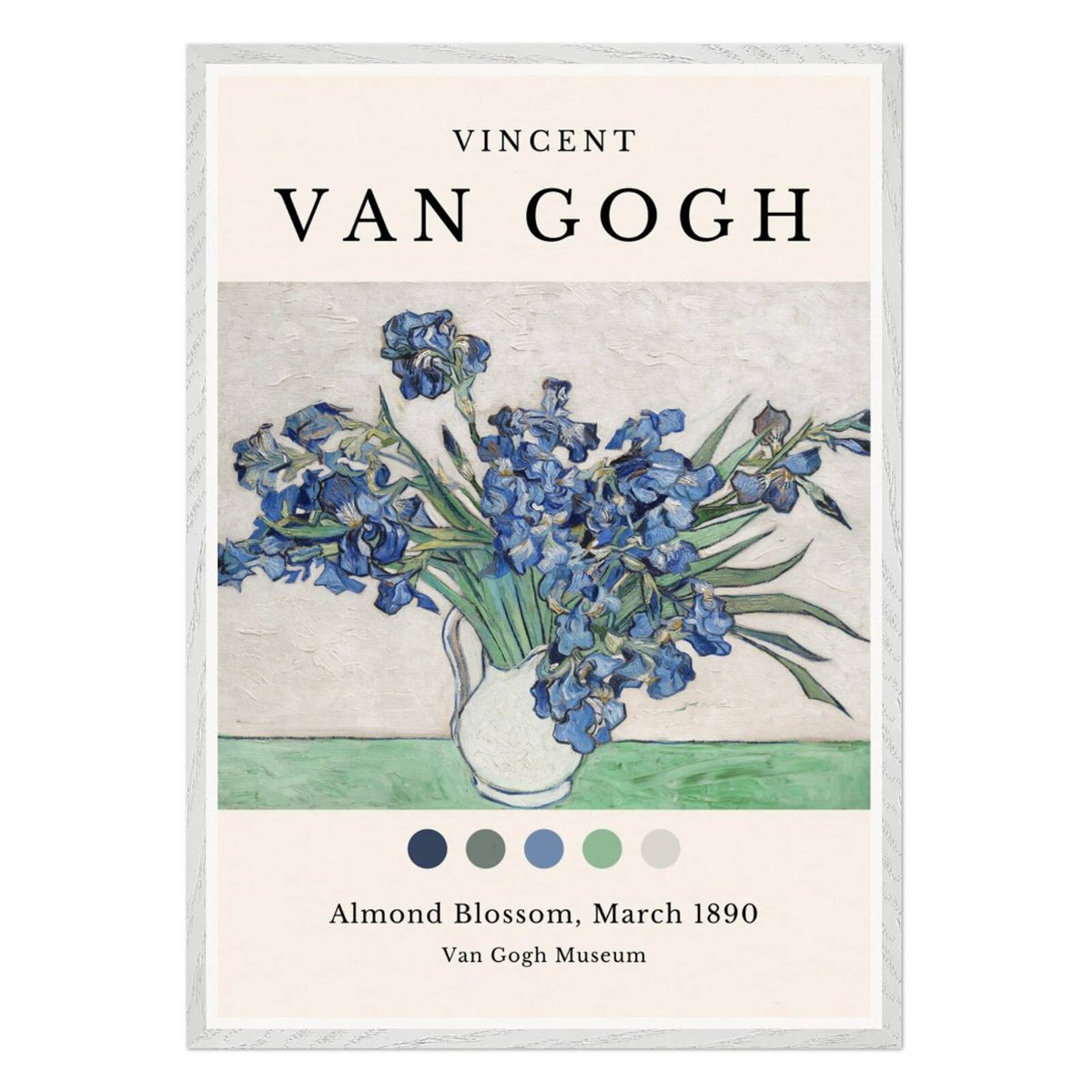 Galrie Van Gogh's Irises in Vase Iconic Post-Impressionist Art Print ...