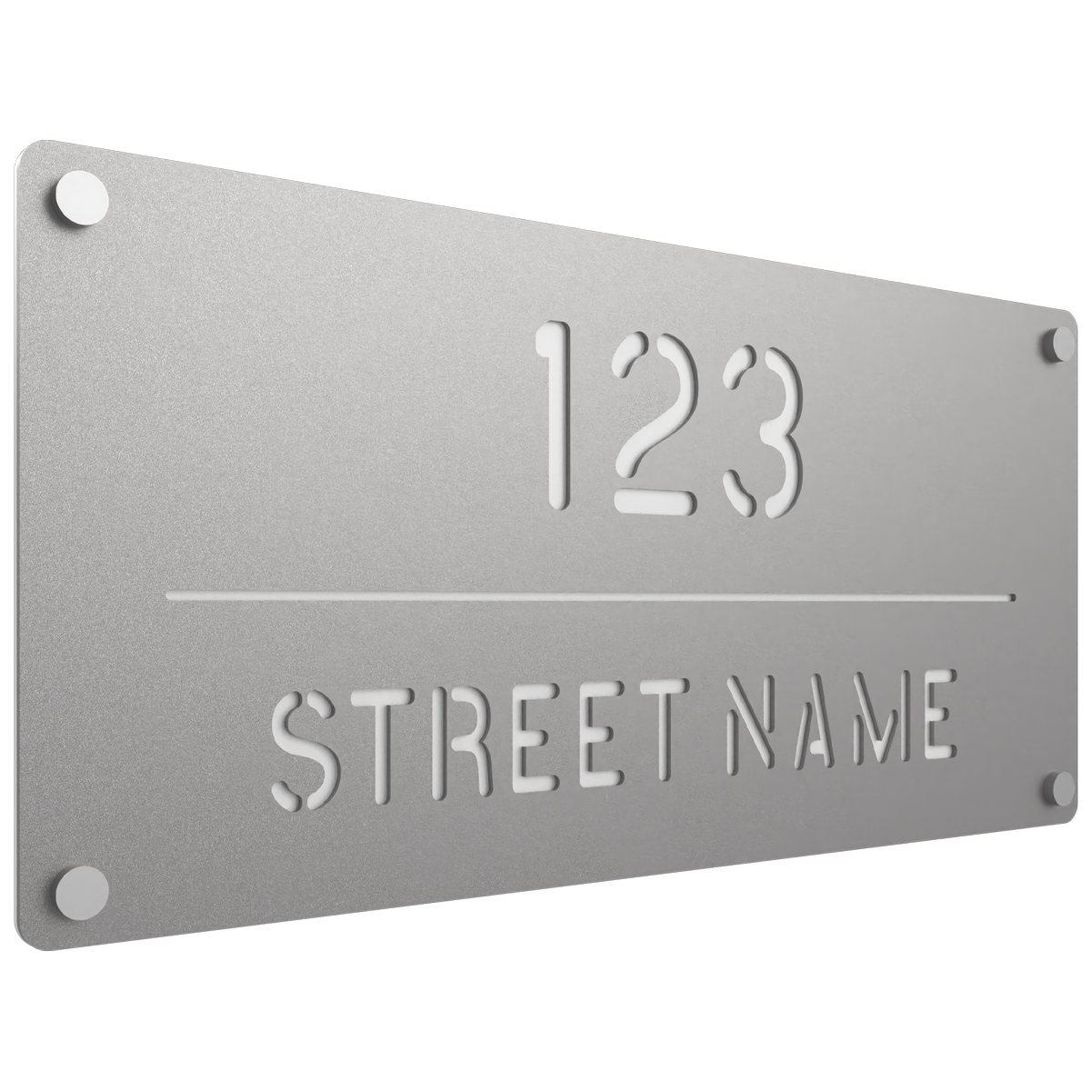 ProtectorAl 580mm x 280mm Silver Matt Custom House Sign ACM Cut Through ...