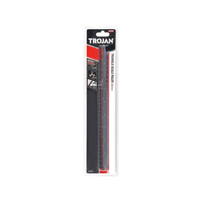Trojan 300mm Triangle Scale Ruler - Bunnings Australia