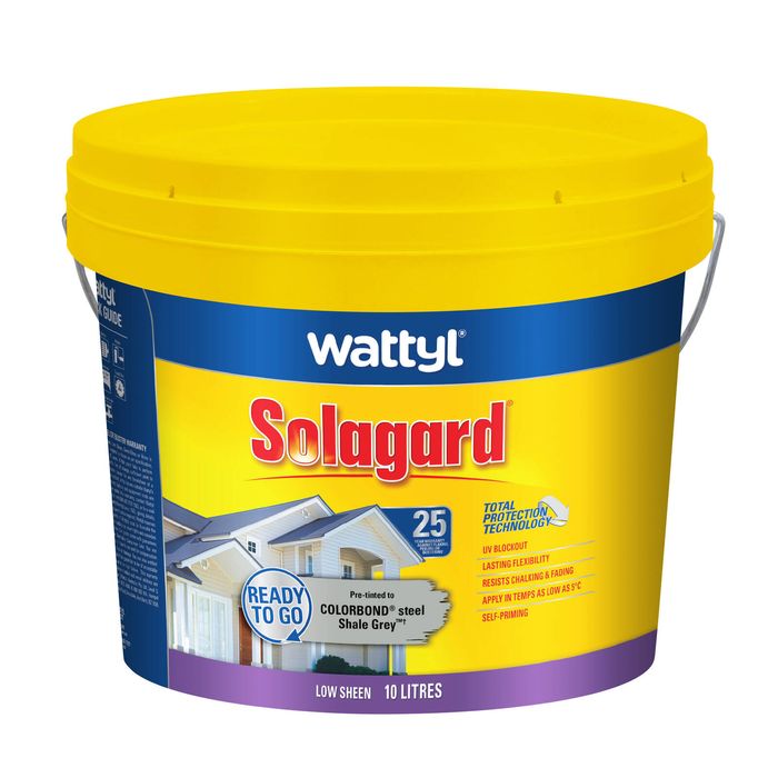 Wattyl Solagard 10L Pre-tinted Shale Grey Low Sheen Exterior Paint ...