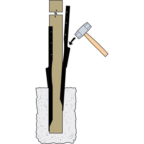 Simpson Strong-Tie 90mm Fence Post Repair and Reinforcement E-Z Mender ...