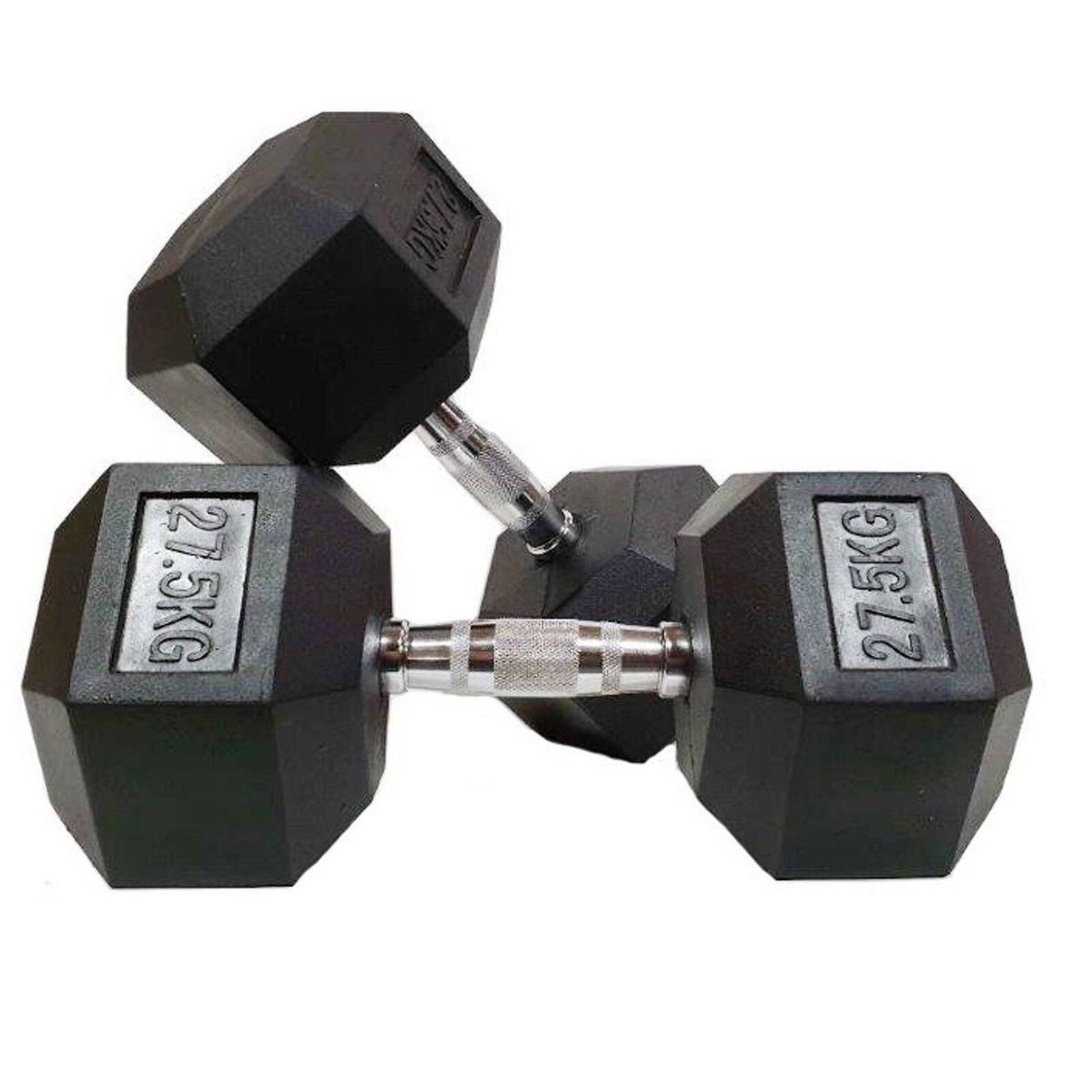 Morgan Rubber Hex Dumbbells - Pair [27.5kg] - Bunnings Australia