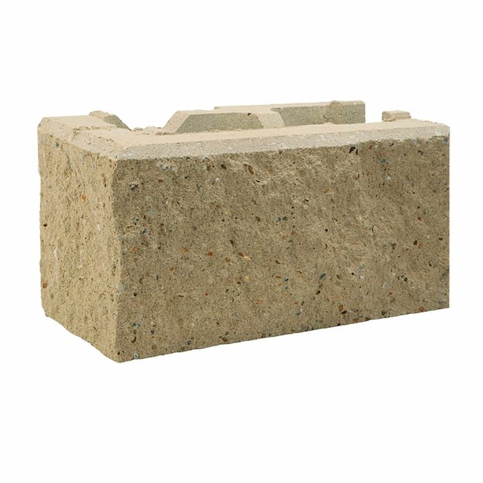 Adbri Masonry 390 x 200 x 215mm Oatmeal Versawall Right Corner Block ...