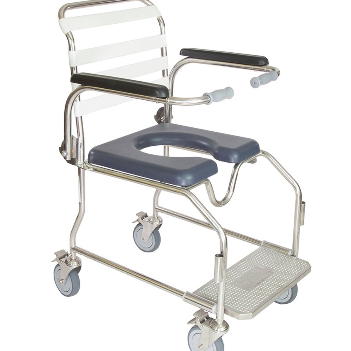 Safety and Mobility Stainless Steel Commode Open Front - Bunnings Australia