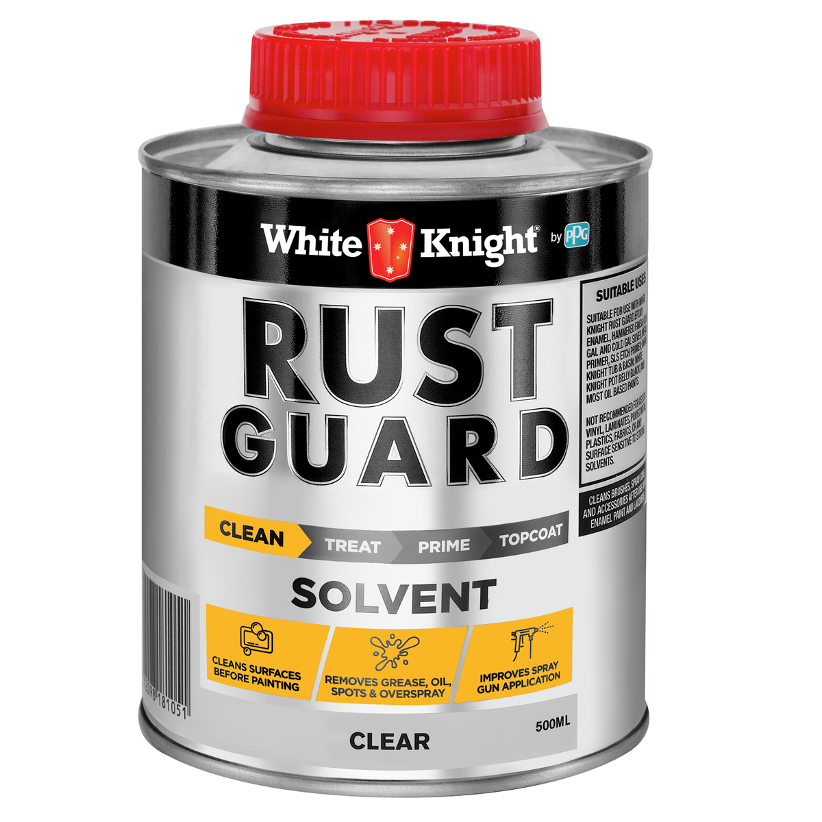 White Knight Rust Guard Solvent Cleaner Paint Thinner - 0.5L - Bunnings ...