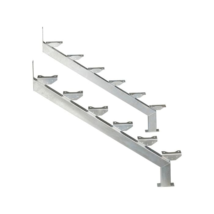 Galintel 6 Tread Galvanised Steel Dual Stair Stringer - 2 Pack ...