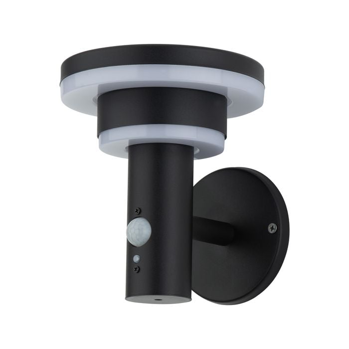 Arlec 18.2cm Black 400lm Solar LED Wall Light With Sensor - Bunnings ...