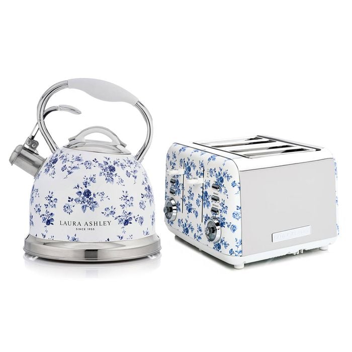 Laura Ashley China Rose 2.5L/10 Cup Kettle & 4 Slice Bread Toaster ...