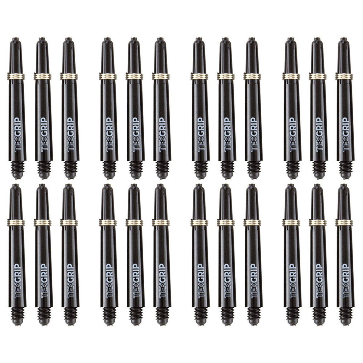 8x 3pc Formula Sports Tex Grip 48mm Nylon Shafts Medium - Black ...