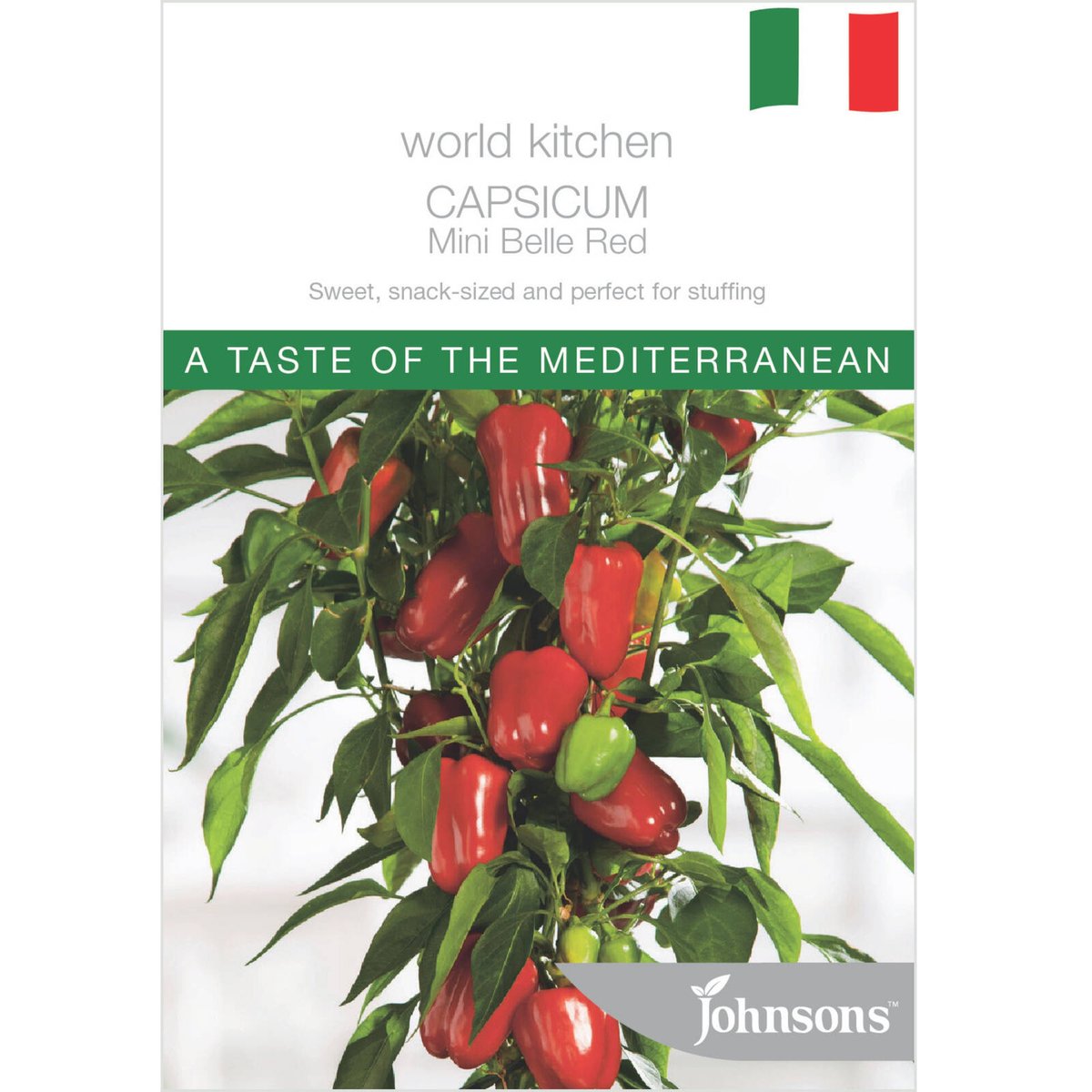 Johnsons Capsicum Mini Belle Red Seeds - Bunnings Australia