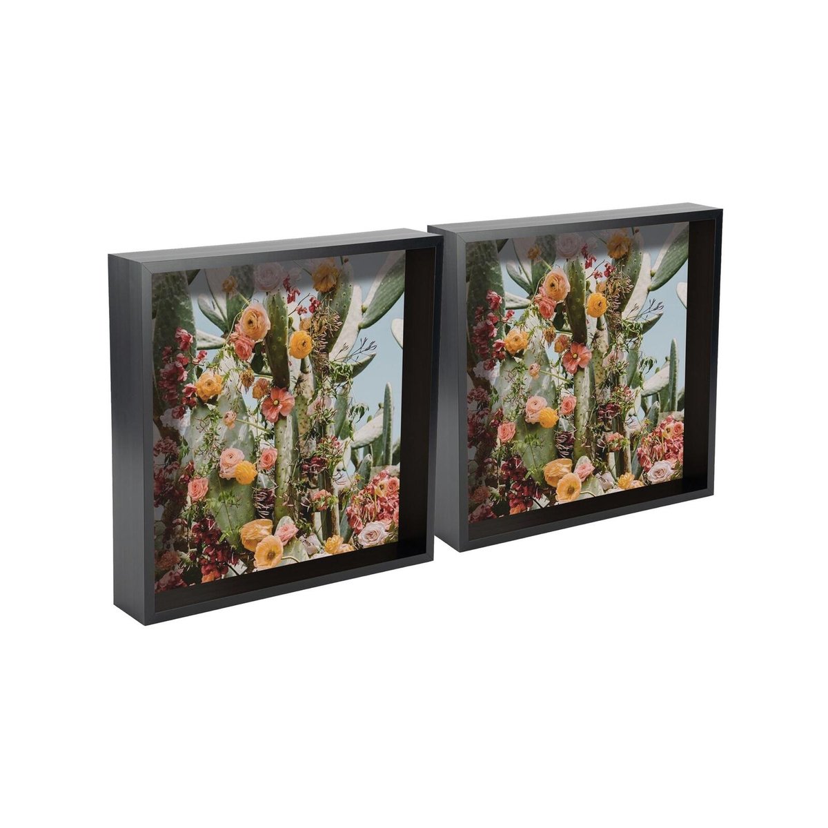 Nicola Spring 5 Piece Box Photo Frame Set - 10 x 10 Square Acrylic ...