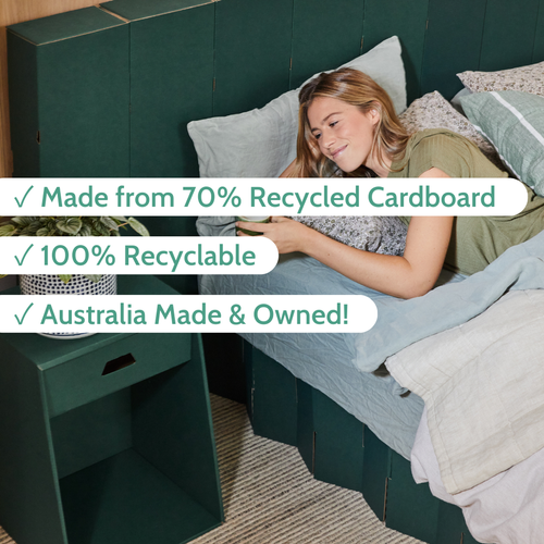 Yona Fold Out Cardboard Bed Base Frame Black Long Single Bunnings