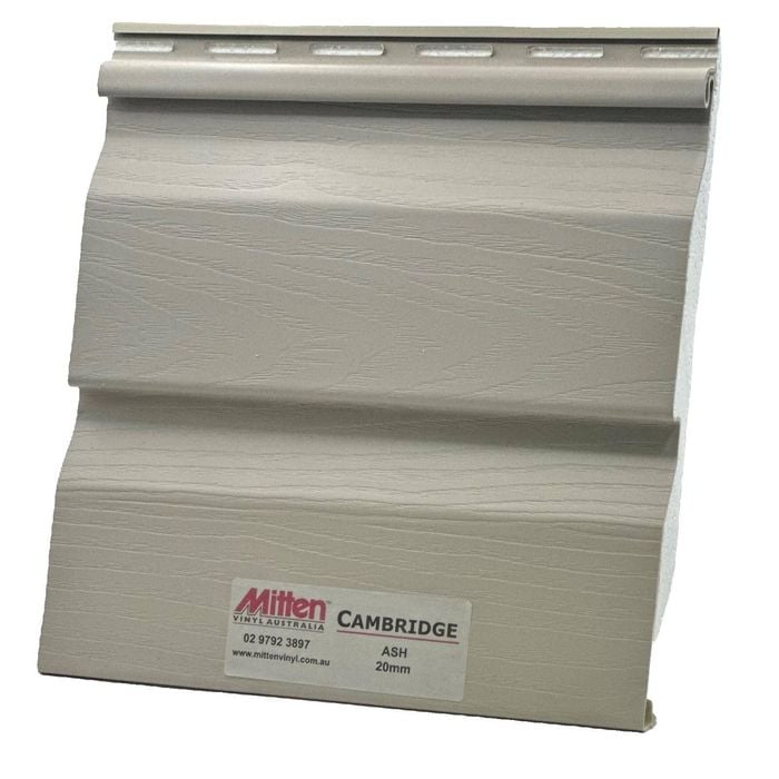 Mitten Vinyl Australia 5.84m x 20mm Ash Cambridge Vinyl Cladding ...