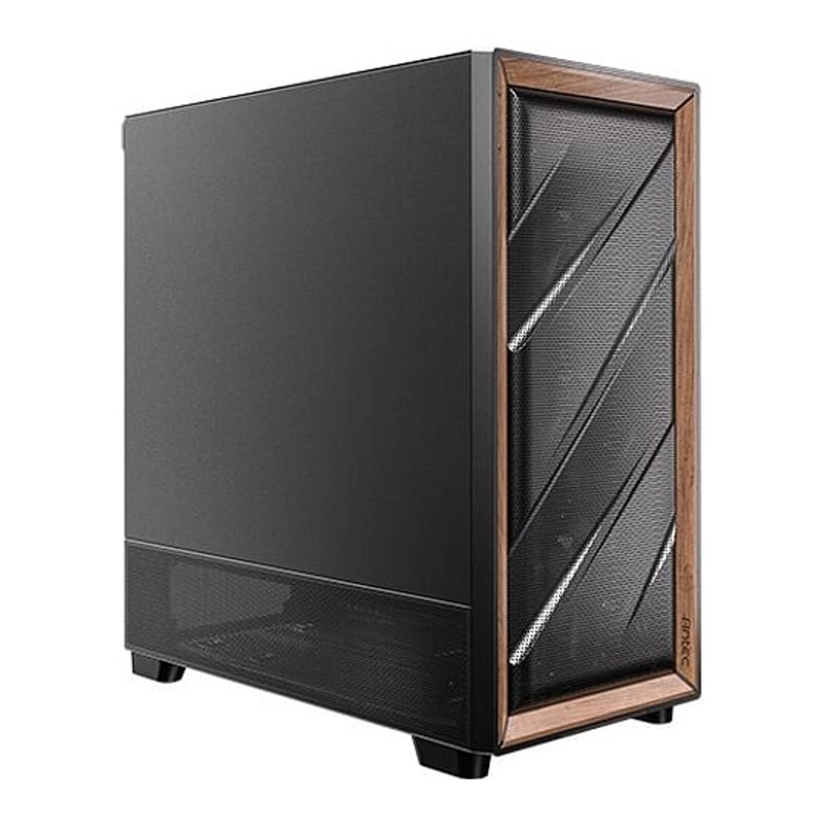Antec Flux Se Black Wood Walnut Panel E-atx Computer Case - Solid Side ...