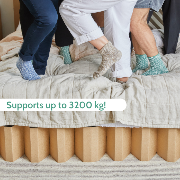 Yona Fold Out Cardboard Bed Base Frame - Natural Double - Bunnings ...