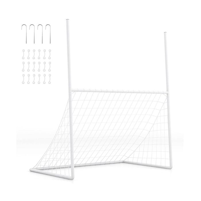 Costway 2-in-1 Football Training Equipment All Weather Soccer Goal ...
