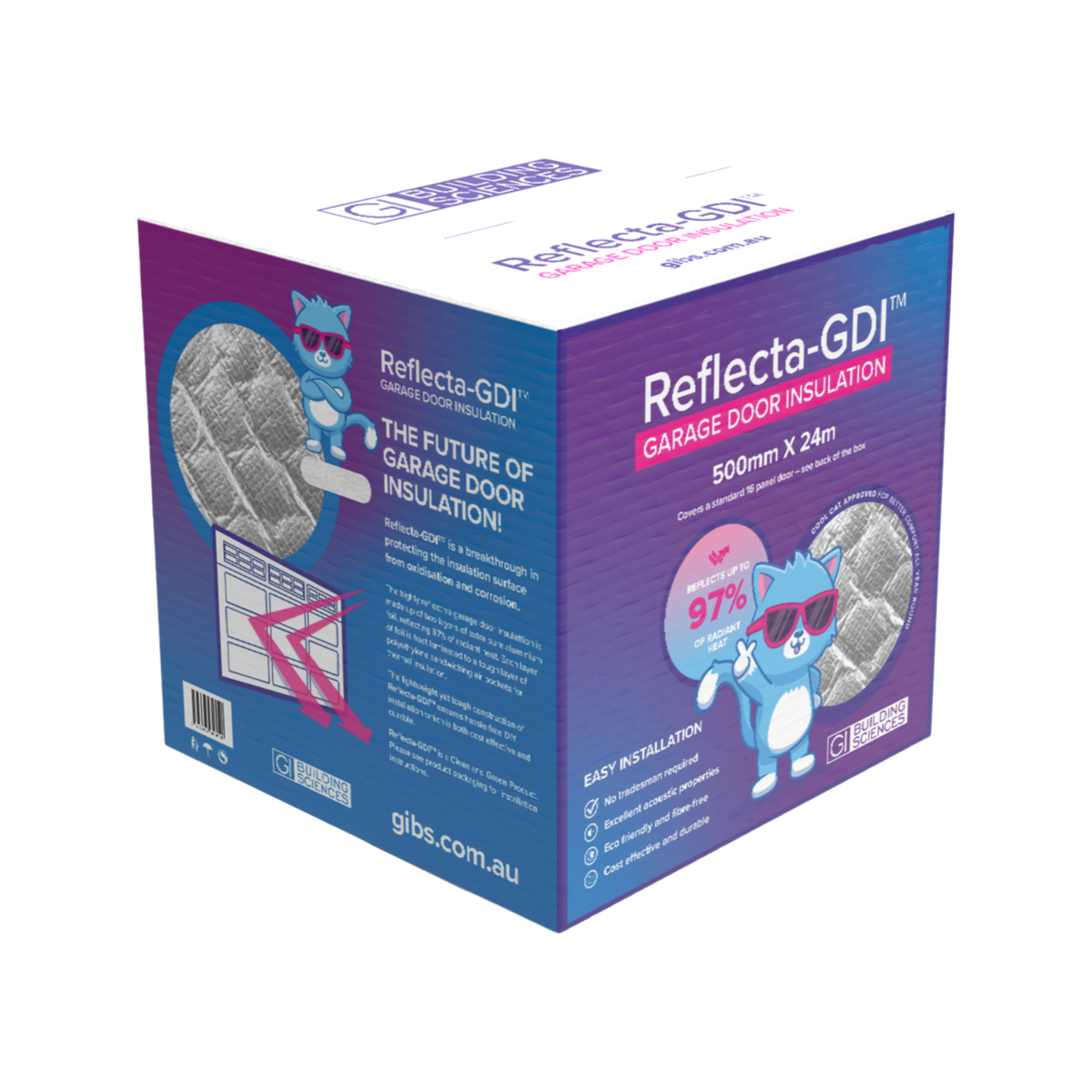 GI Building Sciences 10mm 0.5 x 24m 12m² Reflecta Garage Door Insulation - Bunnings Australia