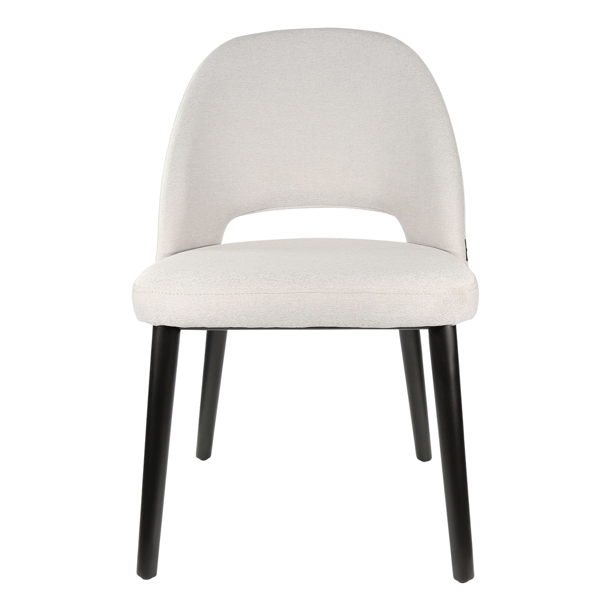 Durafurn Light Grey Fabric Semifreddo Chair with Black Beech Wood Legs - Bunnings Australia
