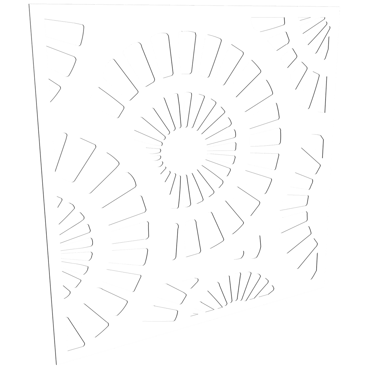 ProtectorAl 300-1200mm x 300-1200mm Satin White/Gloss White Sunburst ...