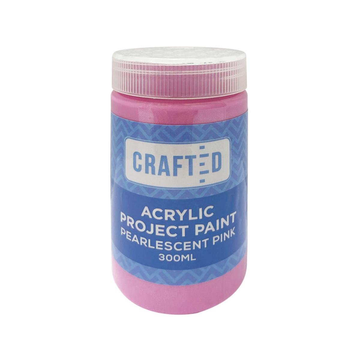 Crafted 300ml Pink Pearlescent Project Paint - Bunnings Australia