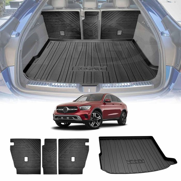 3D All Weather Boot Liner Back Seat Protector Combo for Mercedes-Benz ...