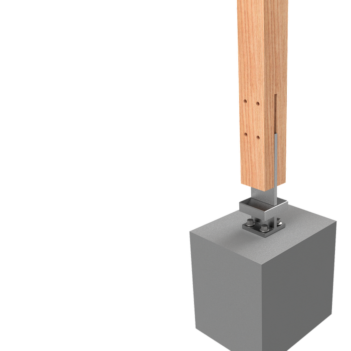 VUEPRO 80 x 80mm Stainless Steel T-Blade Post Support - Bunnings Australia