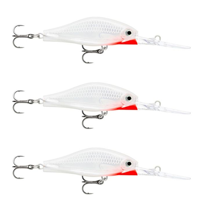3x Rapala 5cm Shadow Rap Jack Deep Dive Crankbait Fish Lures - Glass ...