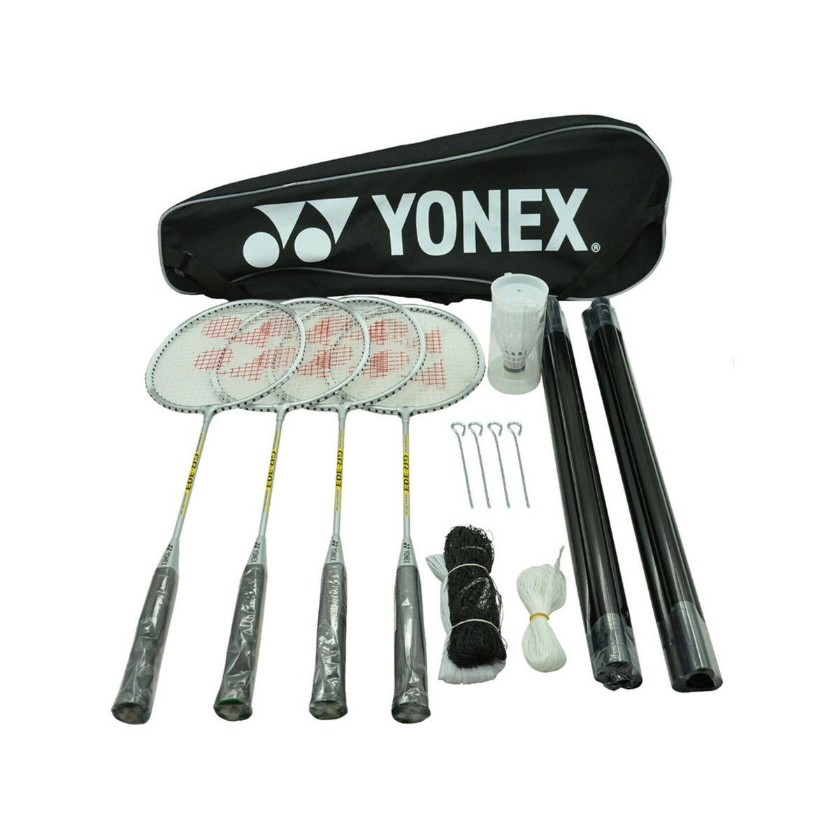 Yonex 4 Players Badminton Racquet Set Racket - Shuttlecocks -Net ...