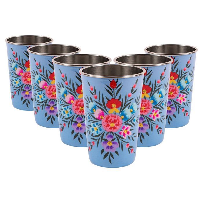 BillyCan Hand-Painted Picnic Cups - 400ml - Pack of 6 - Bunnings Australia