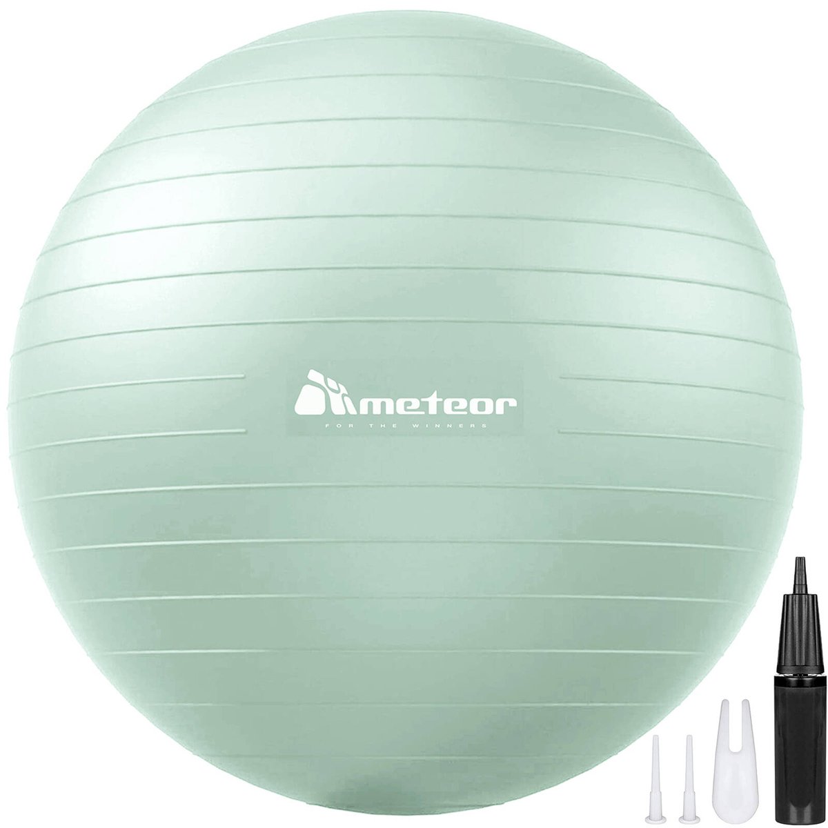 METEOR Mint Green 65-75cm Yoga Ball with Pump - Bunnings Australia
