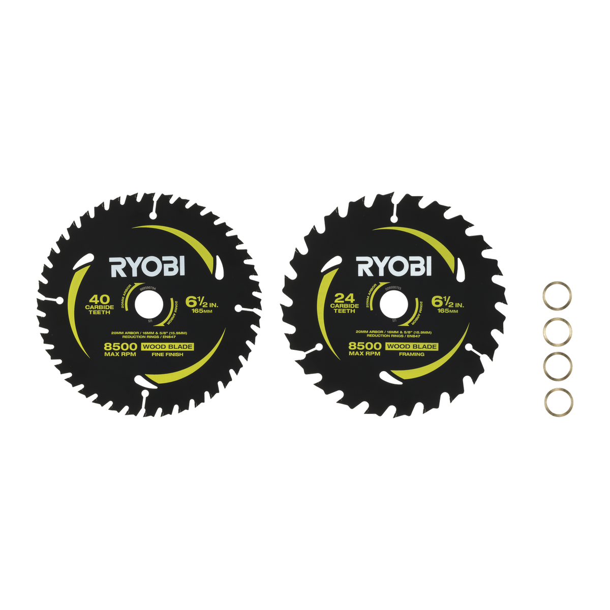 Ryobi 165mm 24T And 40T Circular Saw Blade - 2 Pack - Bunnings Australia