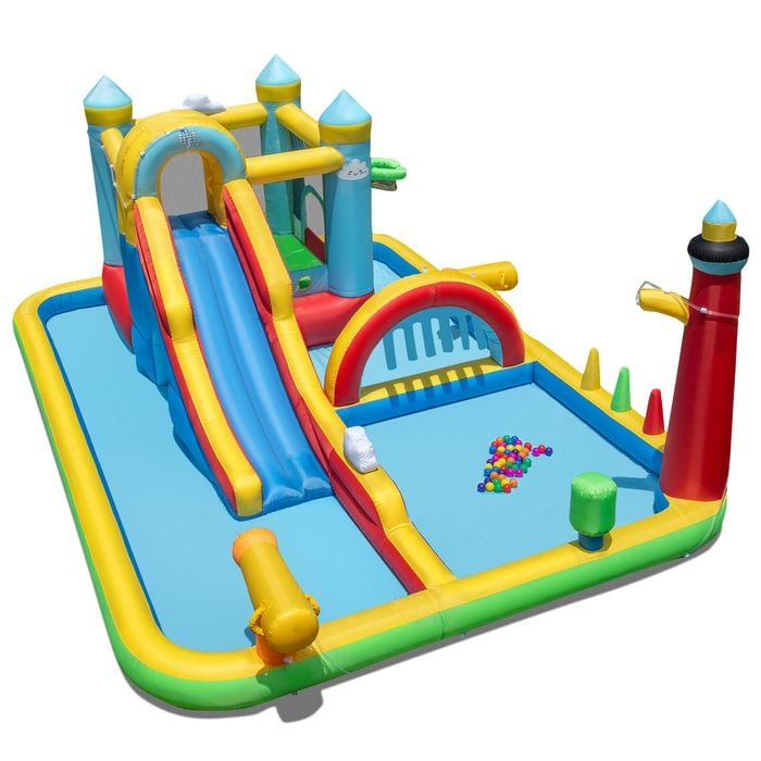 Costway Inflatable Jumping Cloud Castle Water Slide Bouncer NO Blower ...