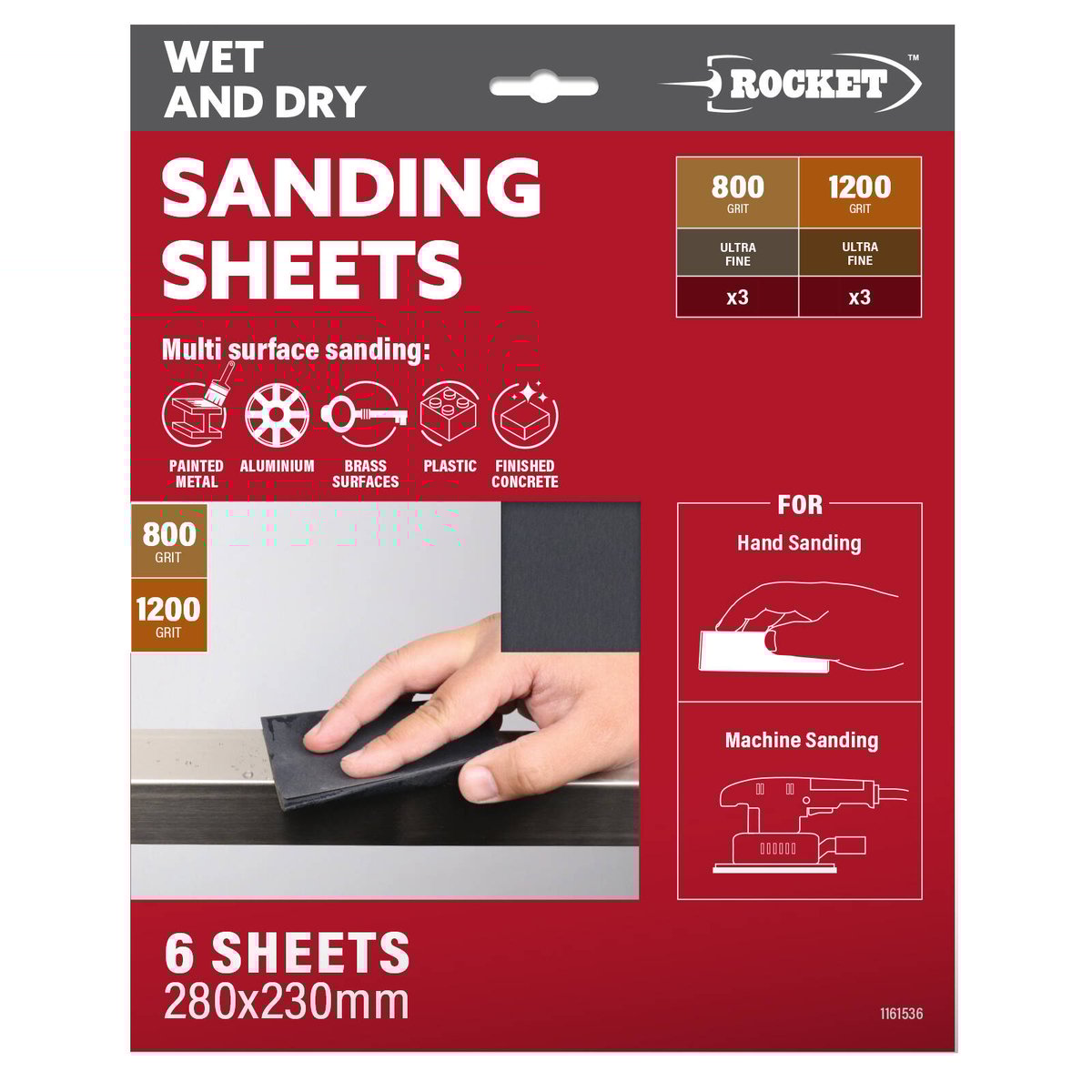 Rocket 800/1200 Wet Dry Sanding Sheets - 6 Pack - Bunnings New Zealand