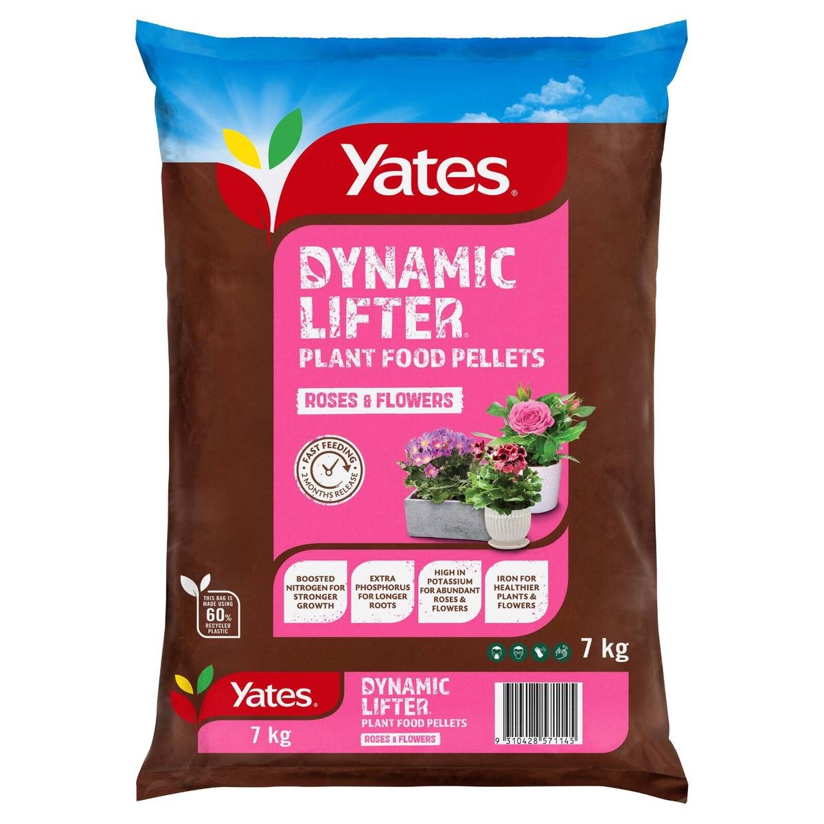 Yates 7kg Dynamic Lifter Plant Food Pellets Roses & Flowers - Bunnings ...