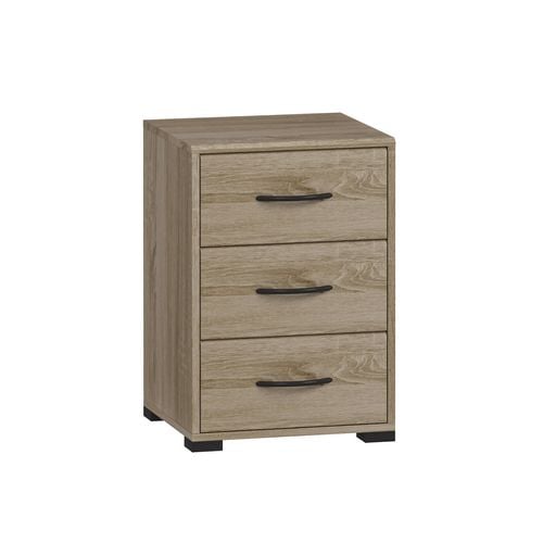 Practa Bedside Table Bundle - 3 Drawers - Oak - Bunnings New Zealand