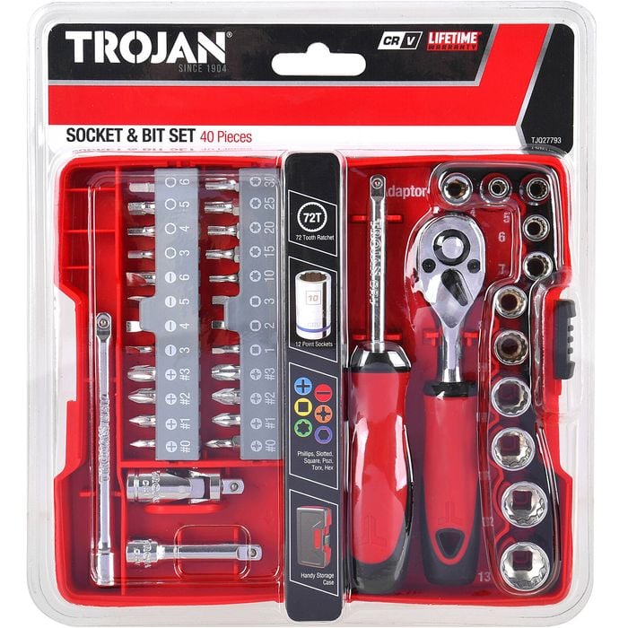 Trojan 40 Piece Glovebox Socket Driver Set - Bunnings New Zealand