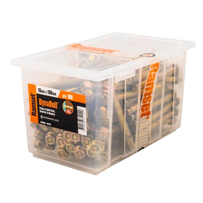 Ramset 10 x 100mm DynaBolt Plus Hex Nut Bolt - 100 Pack - Bunnings ...