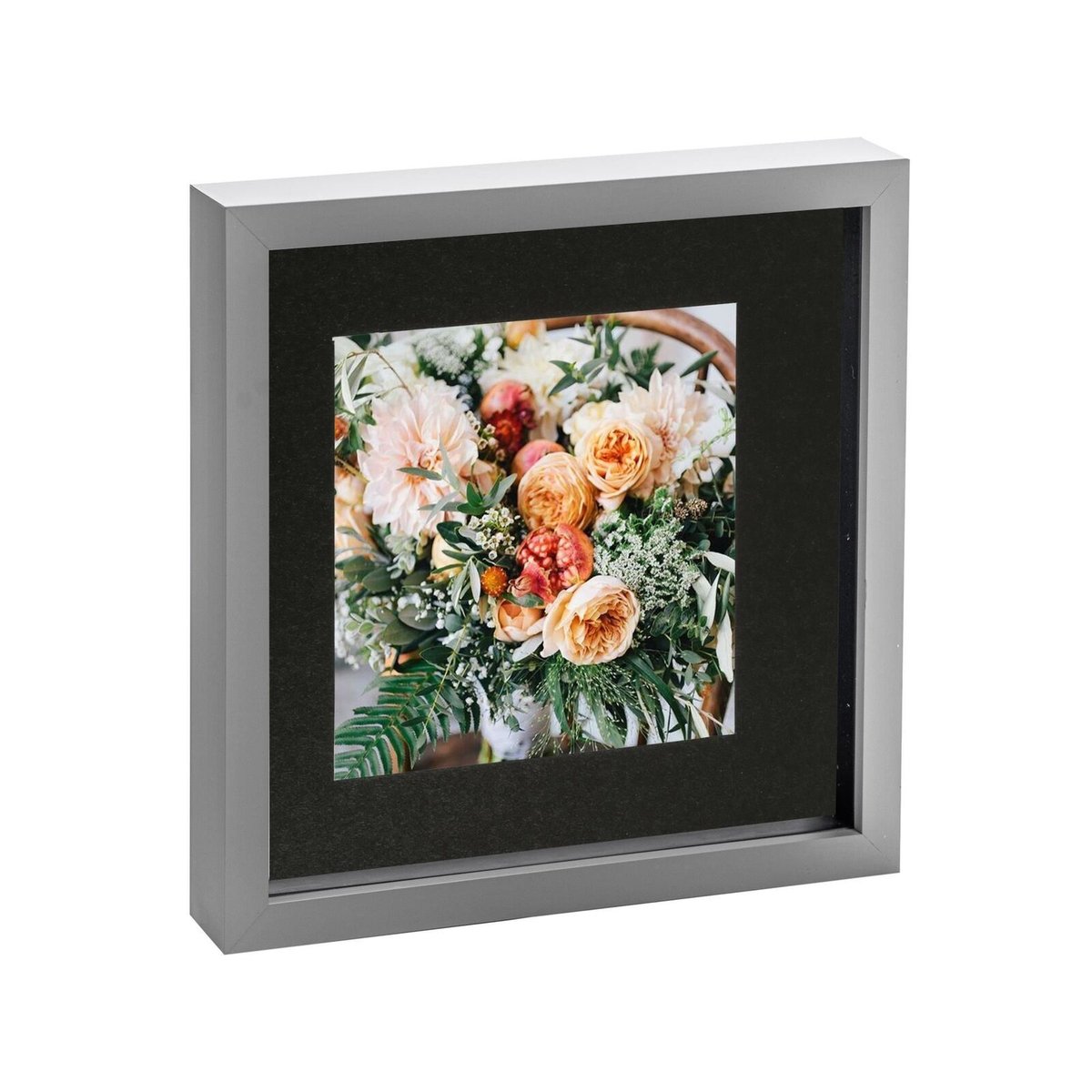 Nicola Spring Acrylic 3D Box Photo Frame with 6" x 6" Mount - 10" x 10 ...