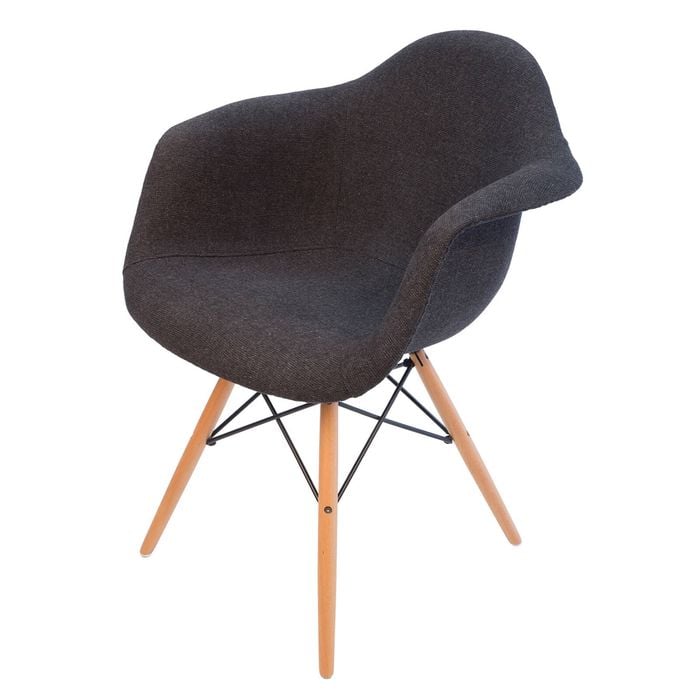 SKDL Replica Eames DAW Eiffel Chair Charcoal & Natural - Bunnings Australia