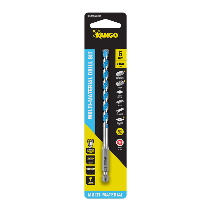 Kango 6 x 150mm 1/4" Multi-Material Drill Bit - Bunnings Australia