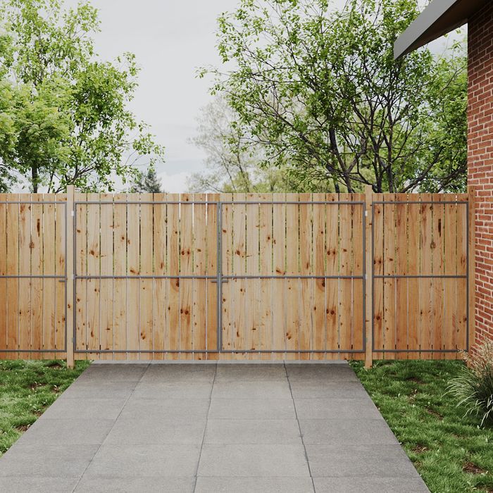 RapidFence 1800 x 1870mm Grey Large Steel Adjustable Gate Frame Kit ...