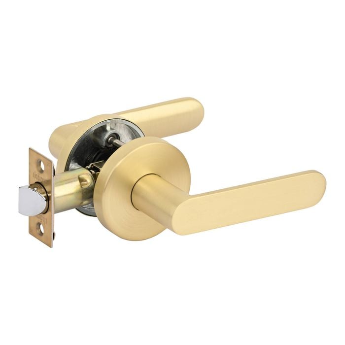 Ikonic Brushed Brass Sira Privacy Lever Set - Bunnings Australia