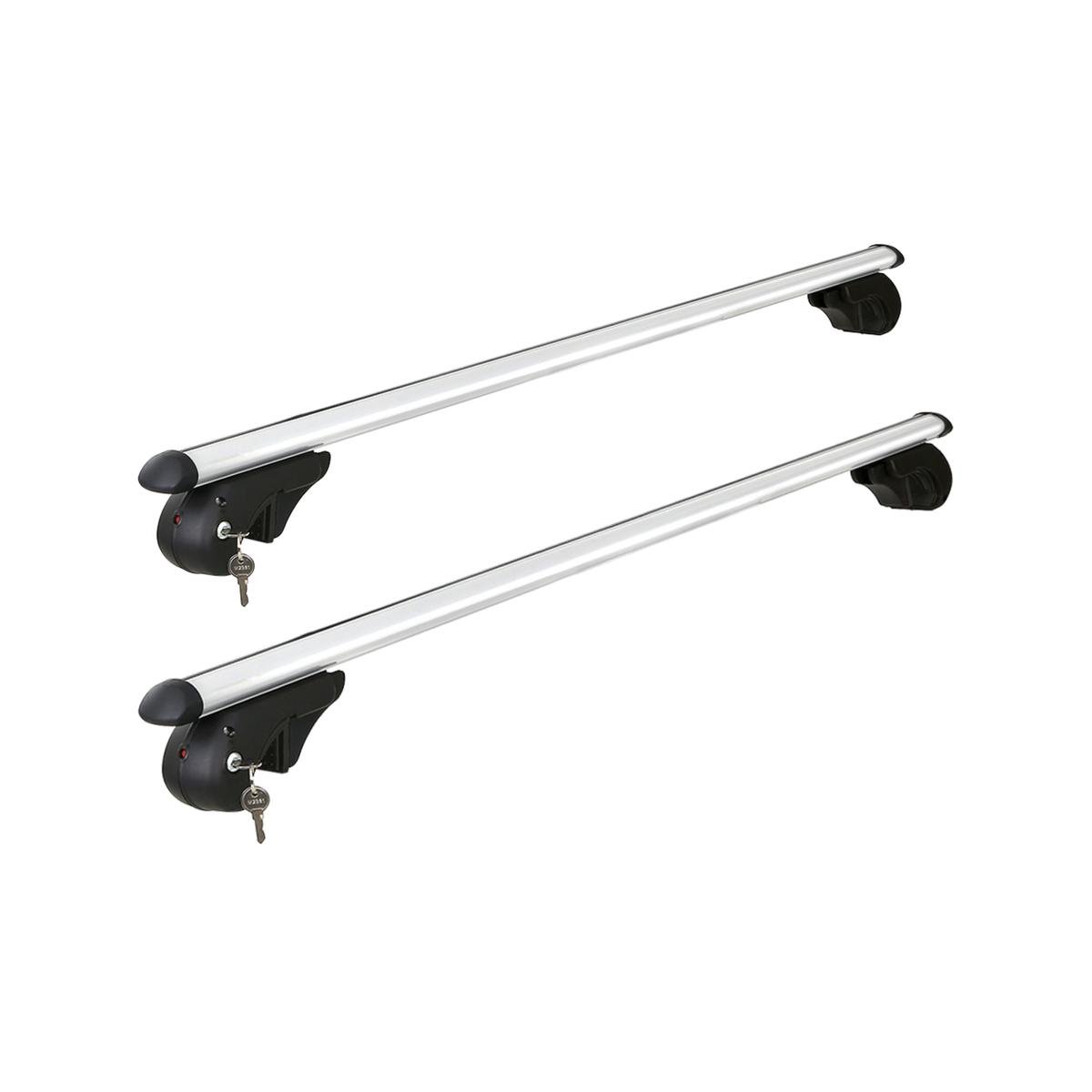 Universal Car Roof Rack 1360mm Aluminium Silver Adjustable 90kgs ...