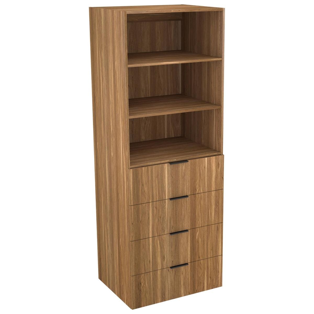 Lugna 2048 x 750 x 580mm Cove 2 Shelf 4 Drawer Storage Cabinet ...