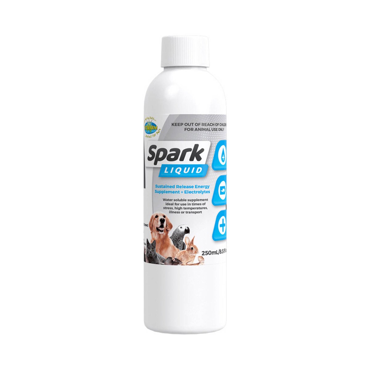 Vetafarm Spark Liquid Pet Animal Energy Electrolyte Supplement 250ml ...