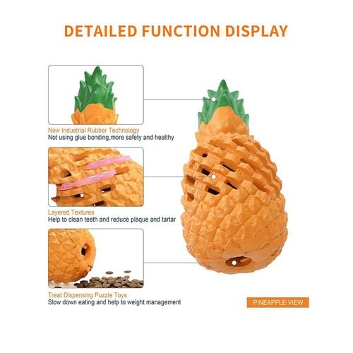 Petopia Ultra Tough 16cm Rubber Pawsome Pineapple Dog Toy Medium - Orange - Bunnings Australia