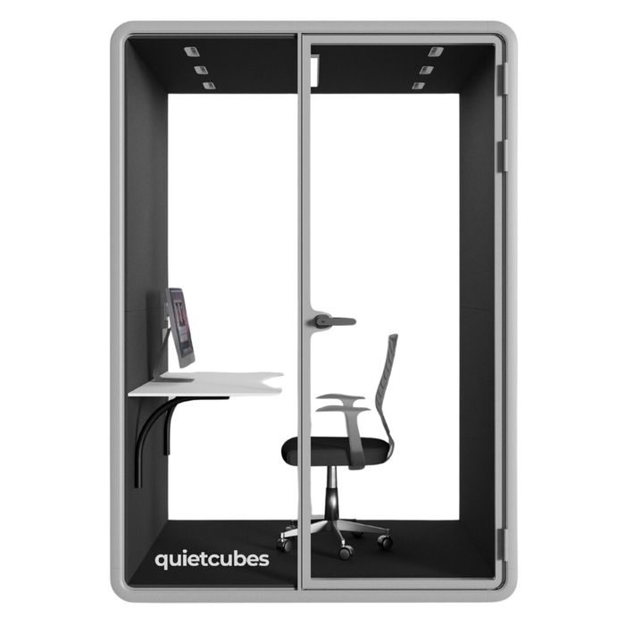 QuietCubes Zoom Office Pod Grey - Bunnings Australia