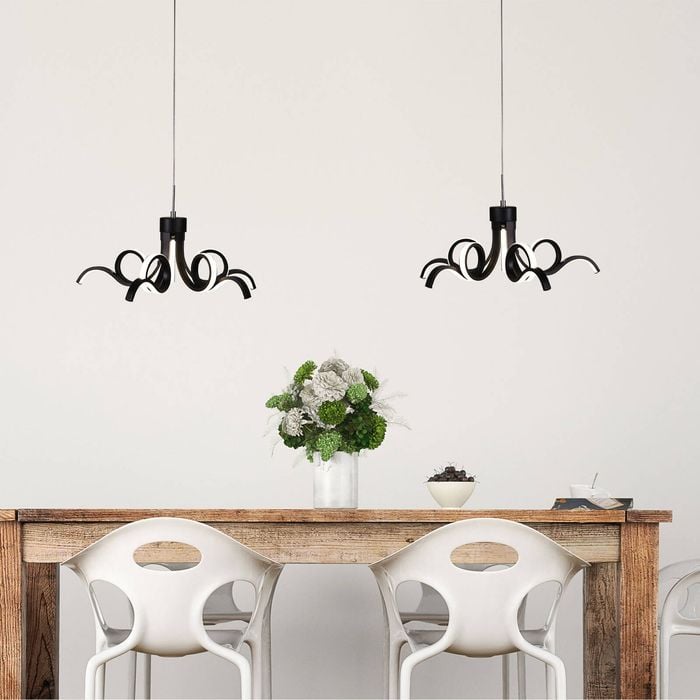 Oriel Lighting Noodle Tricolour LED Pendant Light Black 50cm - Bunnings ...