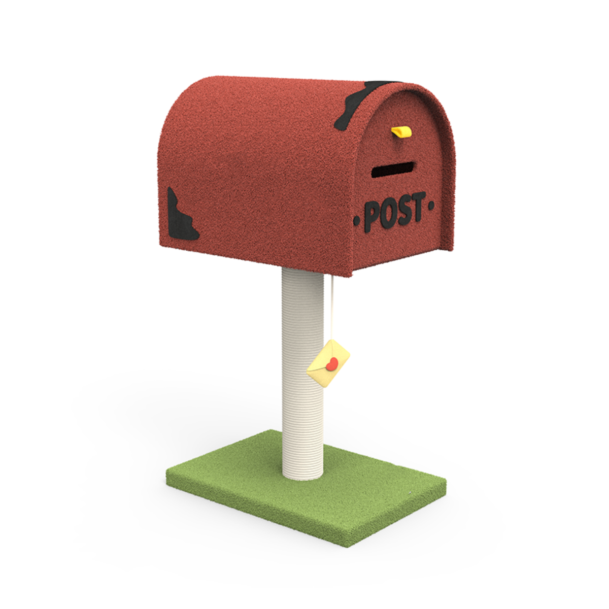 Cute Mailbox Sisal Cat Scratching Post with Interactive Window ...